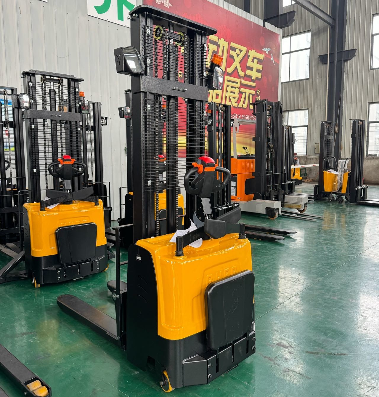 1 ton 1000kg lightweight all-electric stacker lift 3000mm pallet ...