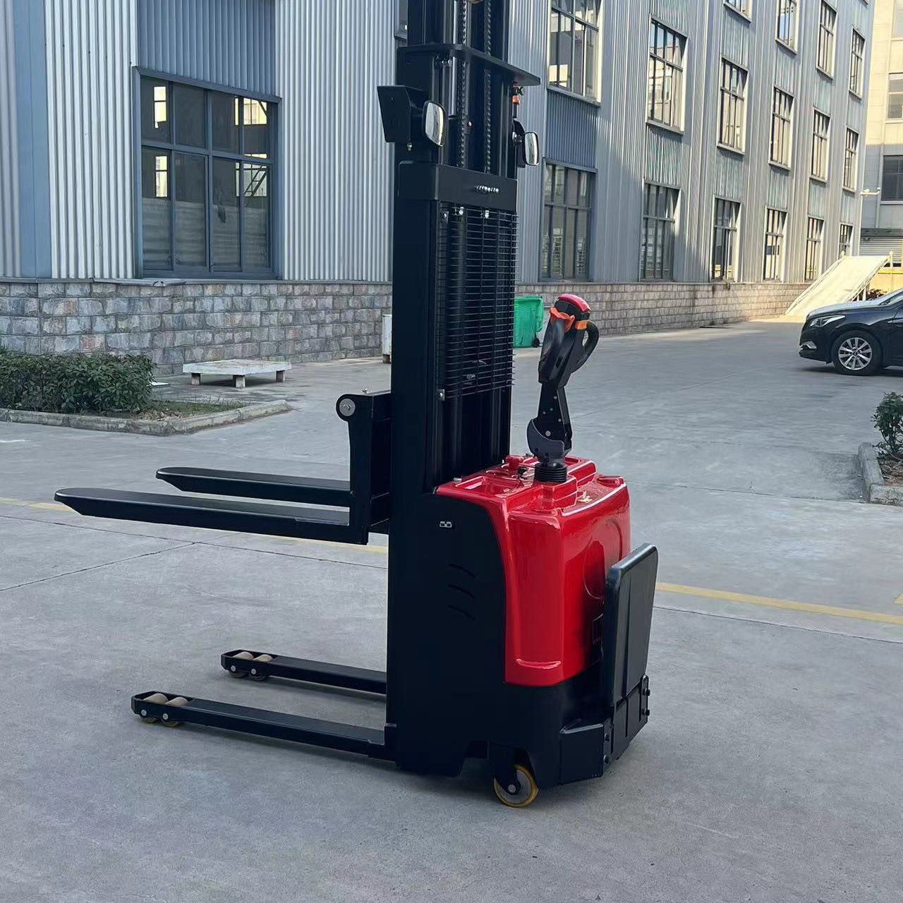 Electric 1 Ton 1.2 Ton 1.5 Ton Lift 3 Meter Straddle Forklift Stacker ...